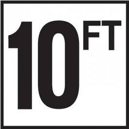 Pool 10 FT Depth Marker Non-Skid Ceramic Tiles on Sale at YourPoolHQ