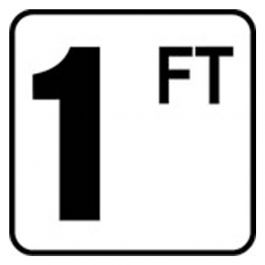 Pool 1 FT Depth Marker Vinyl Stick On on Sale at YourPoolHQ